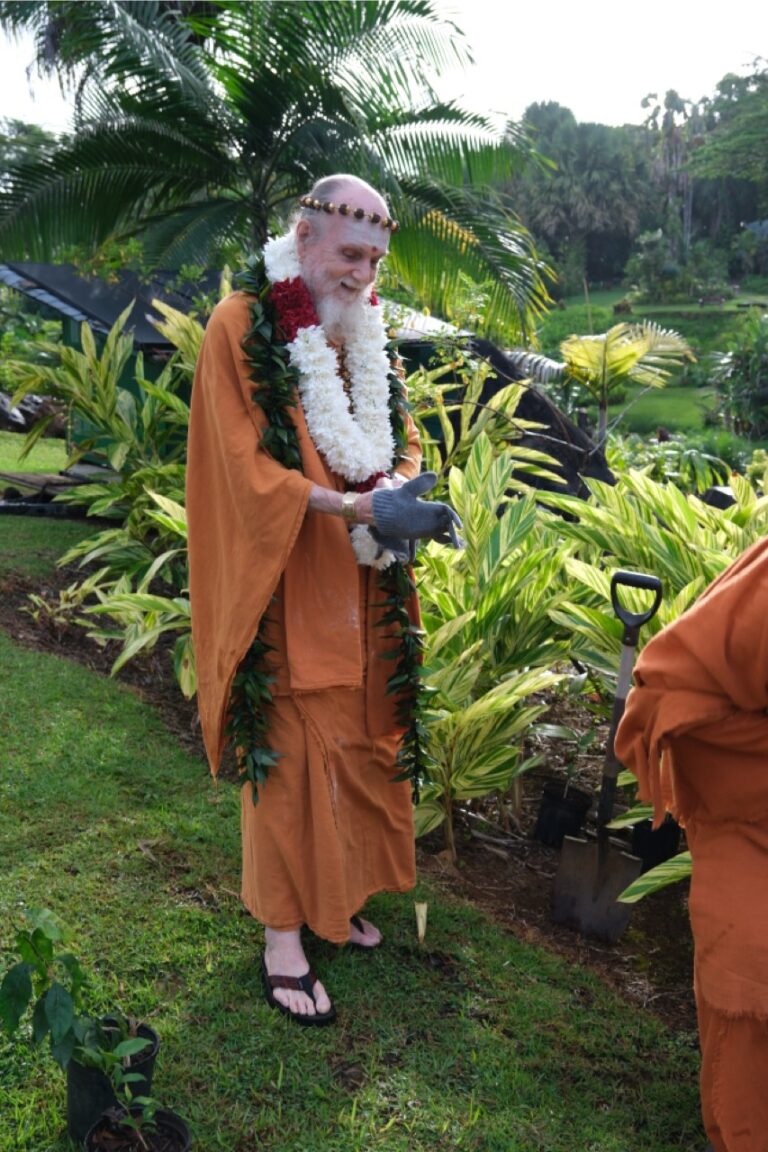 Planting a New Bilva Tree - Kauai's Hindu Monastery